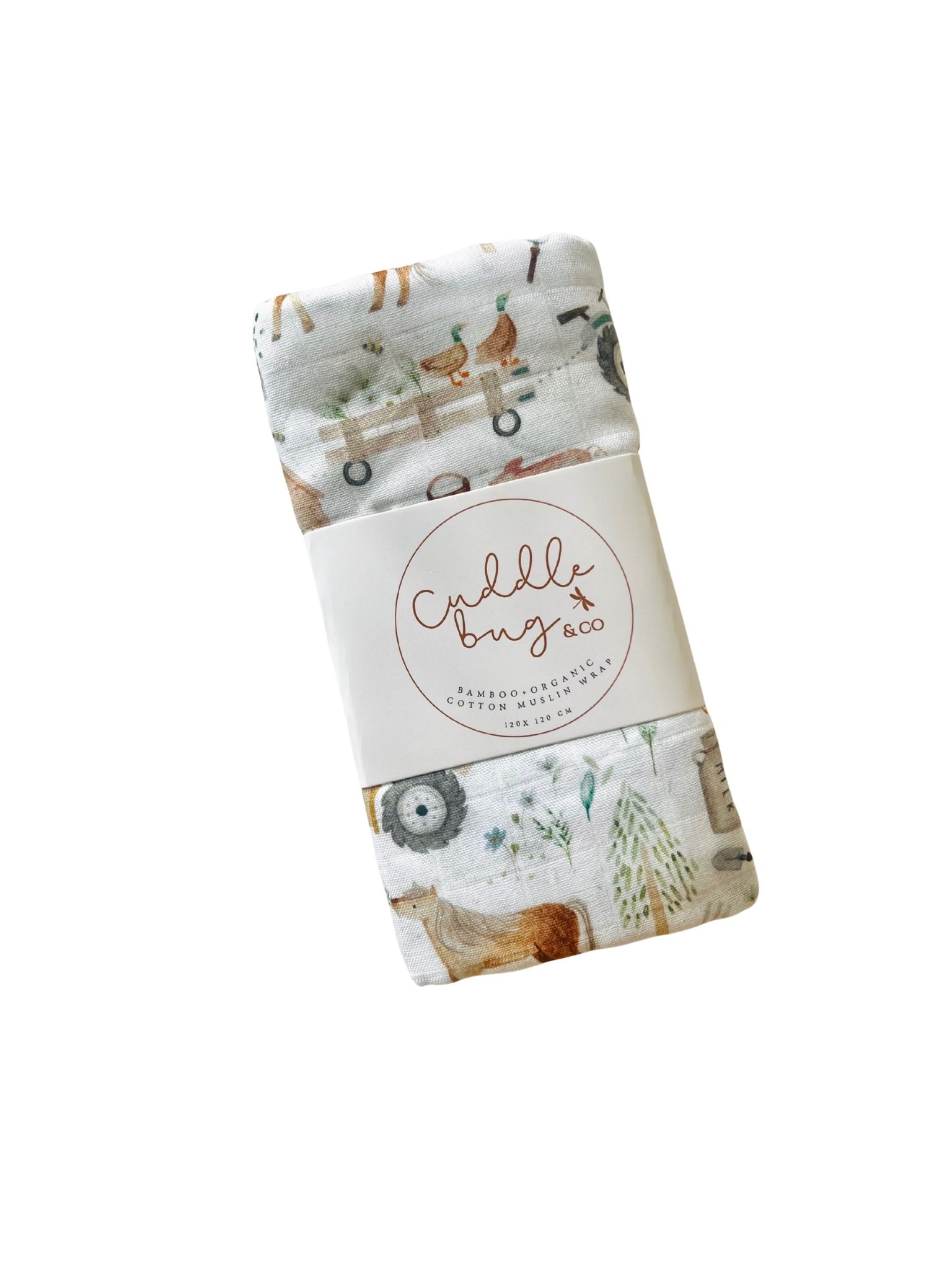 Cuddle Bug & Co Bamboo Muslin Wrap Farm Life | Babyroad