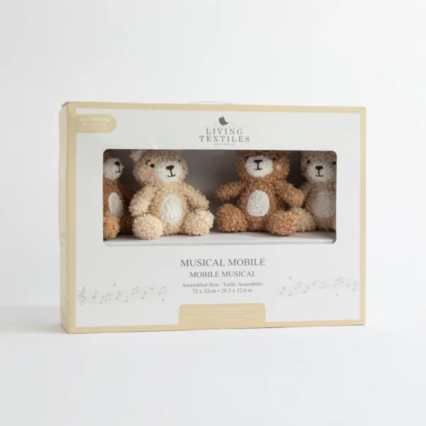 Living Textiles Musical Mobile Set Cuddly Bear | Babyroad