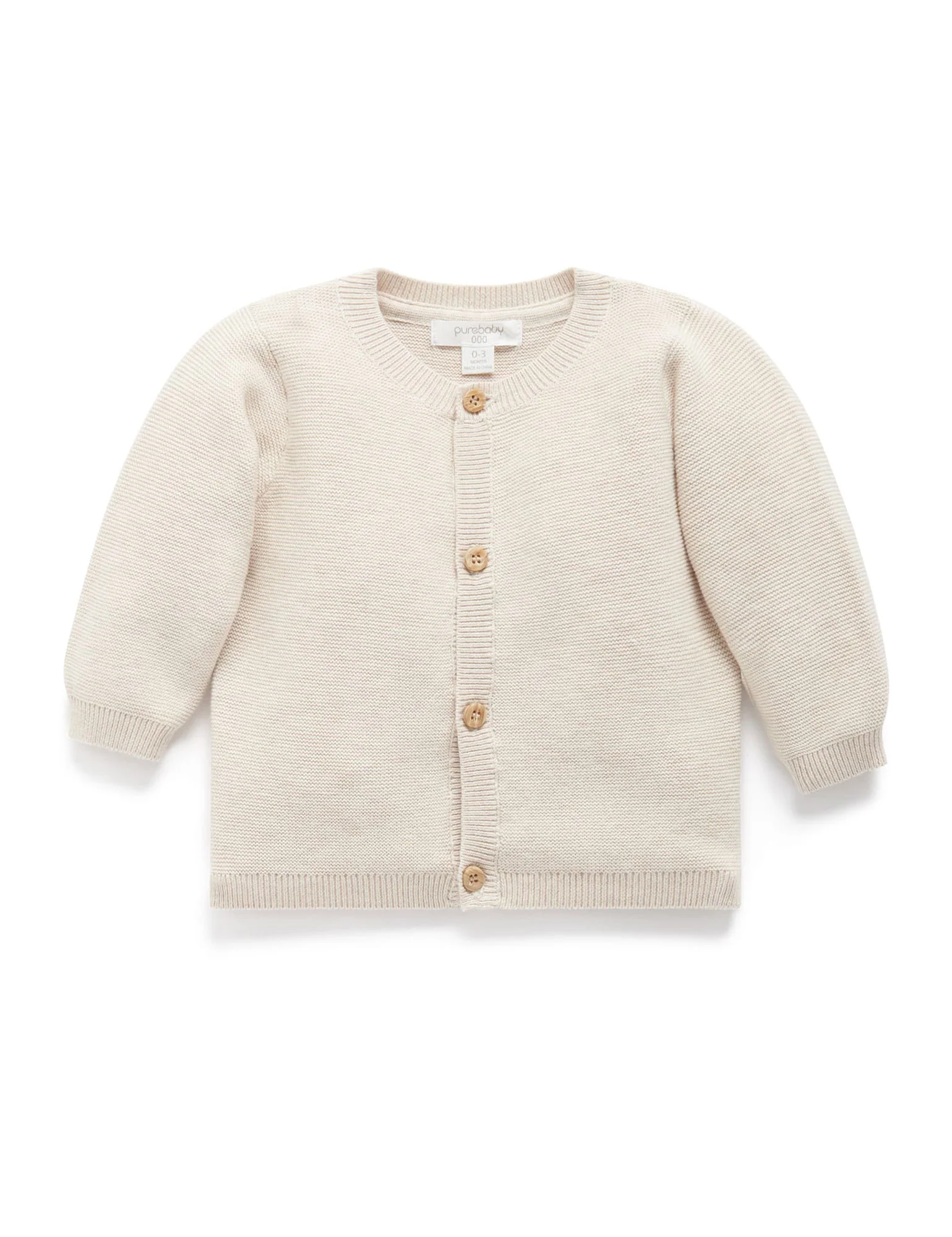 Purebaby Textured Cardigan Wheat | Perth | Babyroad