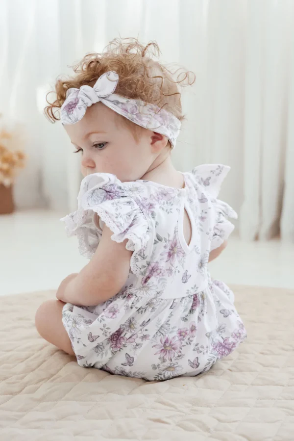 Aster & Oak Daisy Floral Bubble Romper | Babyroad