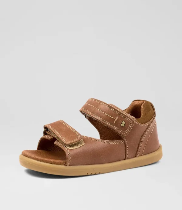 Bobux I-Walk Driftwood Toddler Caramel Leather Sandals | Babyroad