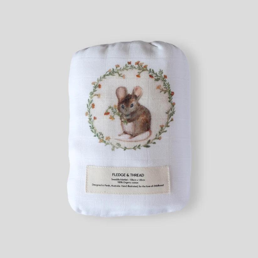 Fledge and Thread Swaddle Wrap Mouse | Babyroad