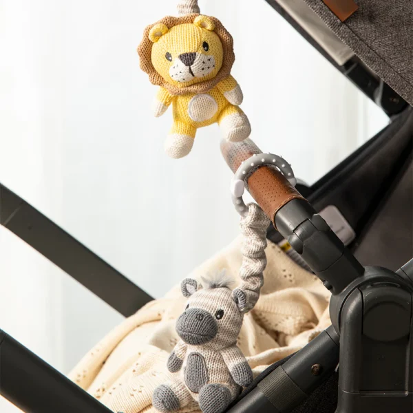 Living Textiles 2 Pack Stroller Toys Zebra & Lion | Babyroad