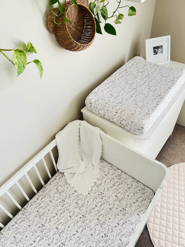 Cuddle Bug & Co Organic Fitted Cot Sheet Willow | Babyroad